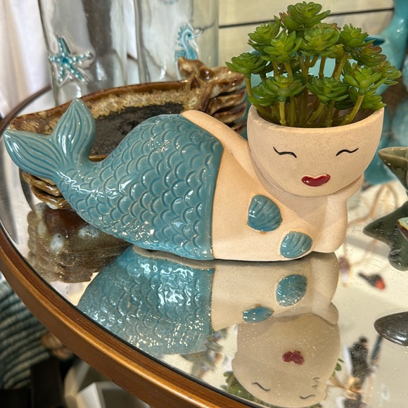 Accents | Ceramic Mermaid Planter | Poshmark